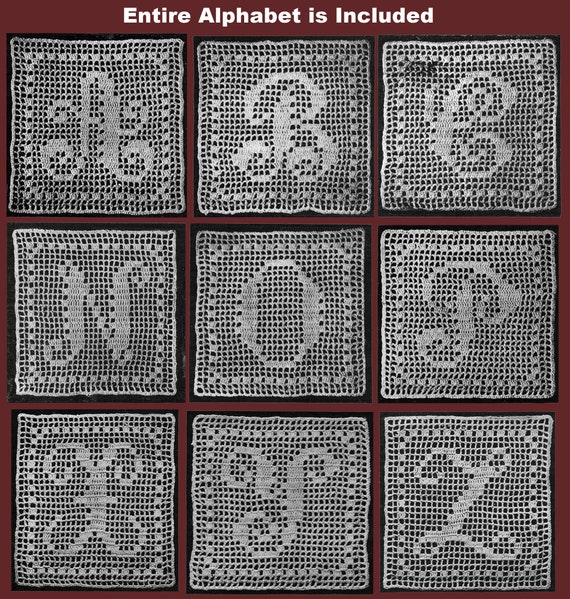 Filet Crochet Alphabet Patterns Free