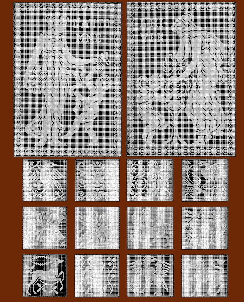 Le Filet Ancien #1 C.1915 Vintage Lace Designs 152 Charted Patterns ...