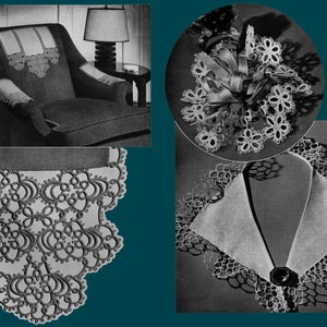 Vintage Lace Tatting Patterns - Spool Cotton #207 C.1944 (PDF E-book ...