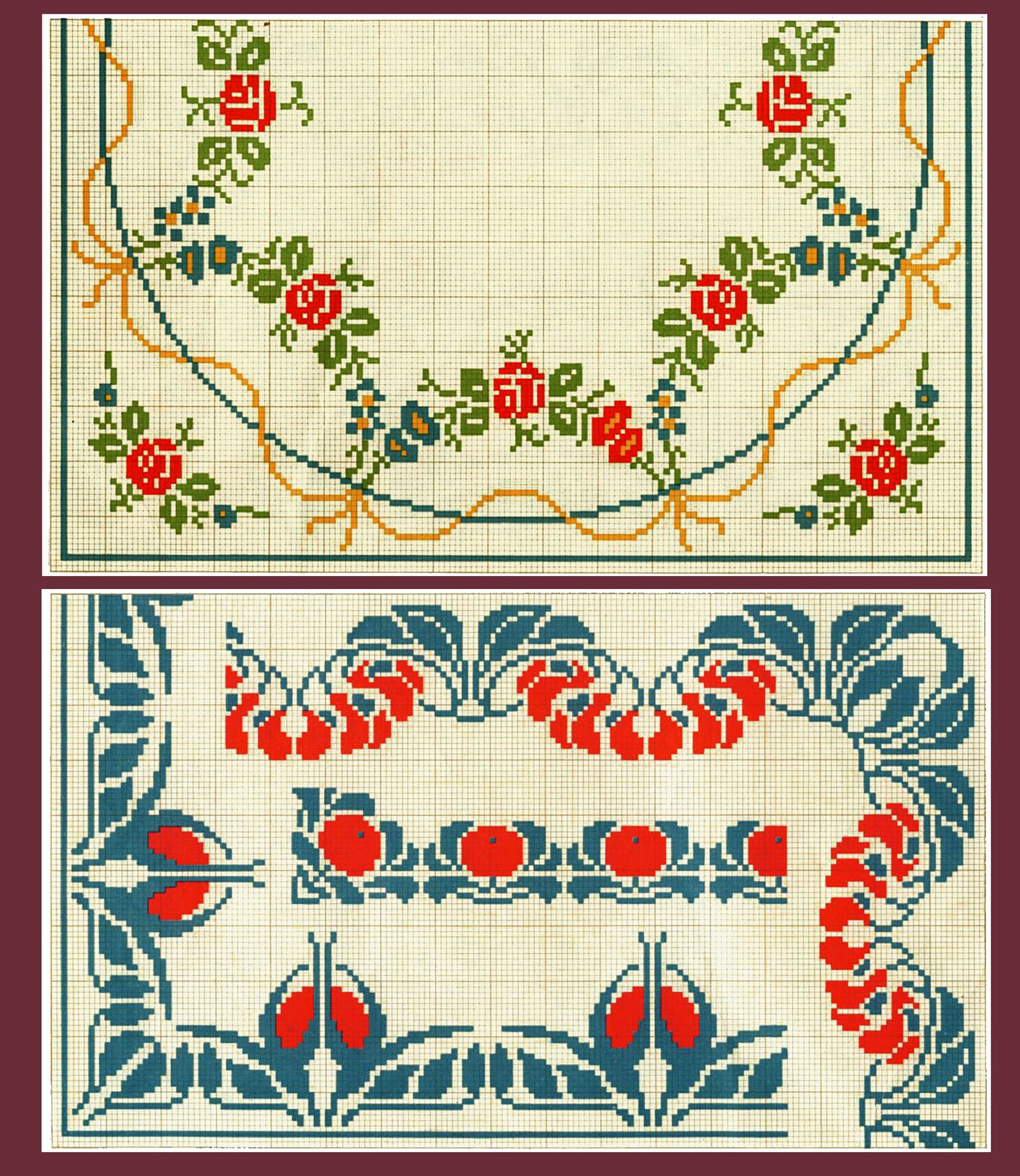 DMC Cross Stitch 2 C.1920 Color Charts and Alphabets Used - Etsy