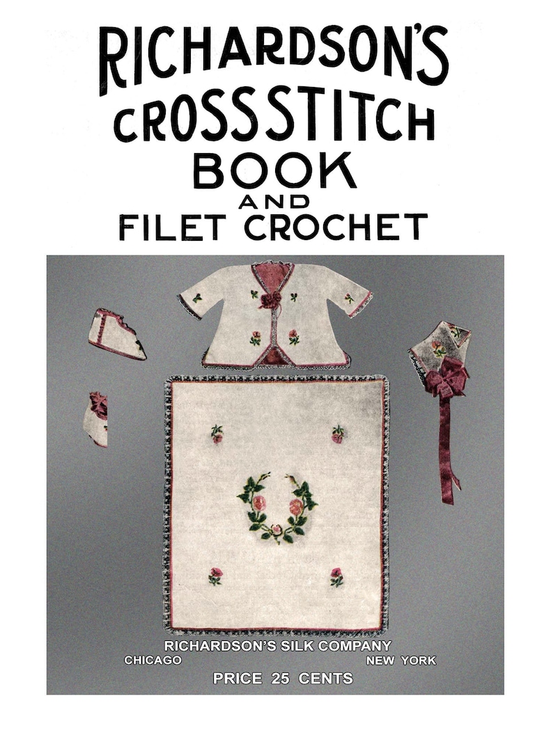 Richardson's 5 C.1916 Vintage Patterns Cross Stitch Book - Etsy
