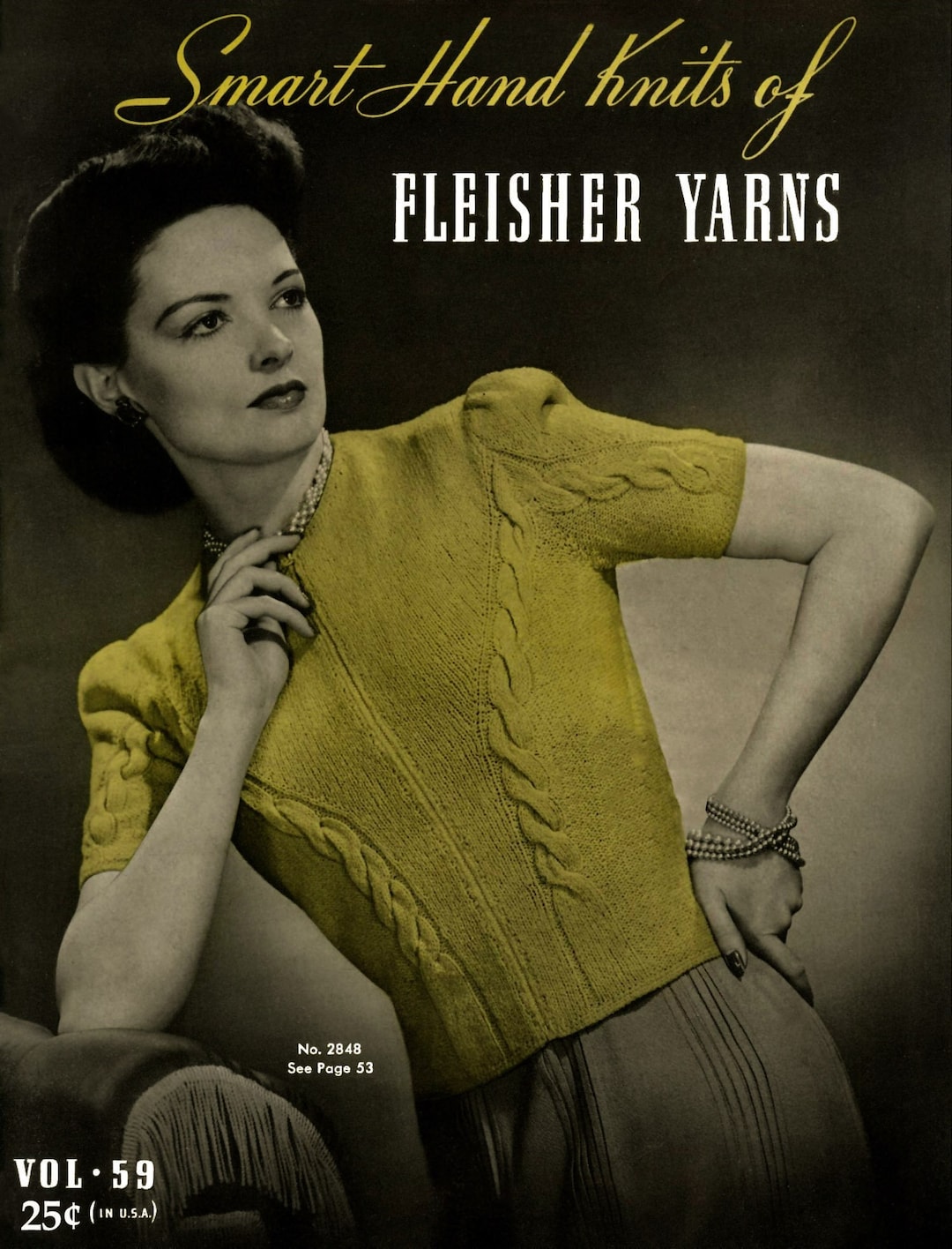 Fleisher's #59 C.1939 - Smart Hand Knits of Fleisher's Yarns - Vintage ...