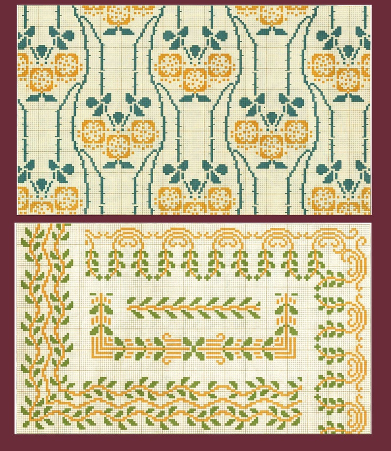 DMC Cross Stitch 2 C.1920 Color Charts and Alphabets Used - Etsy