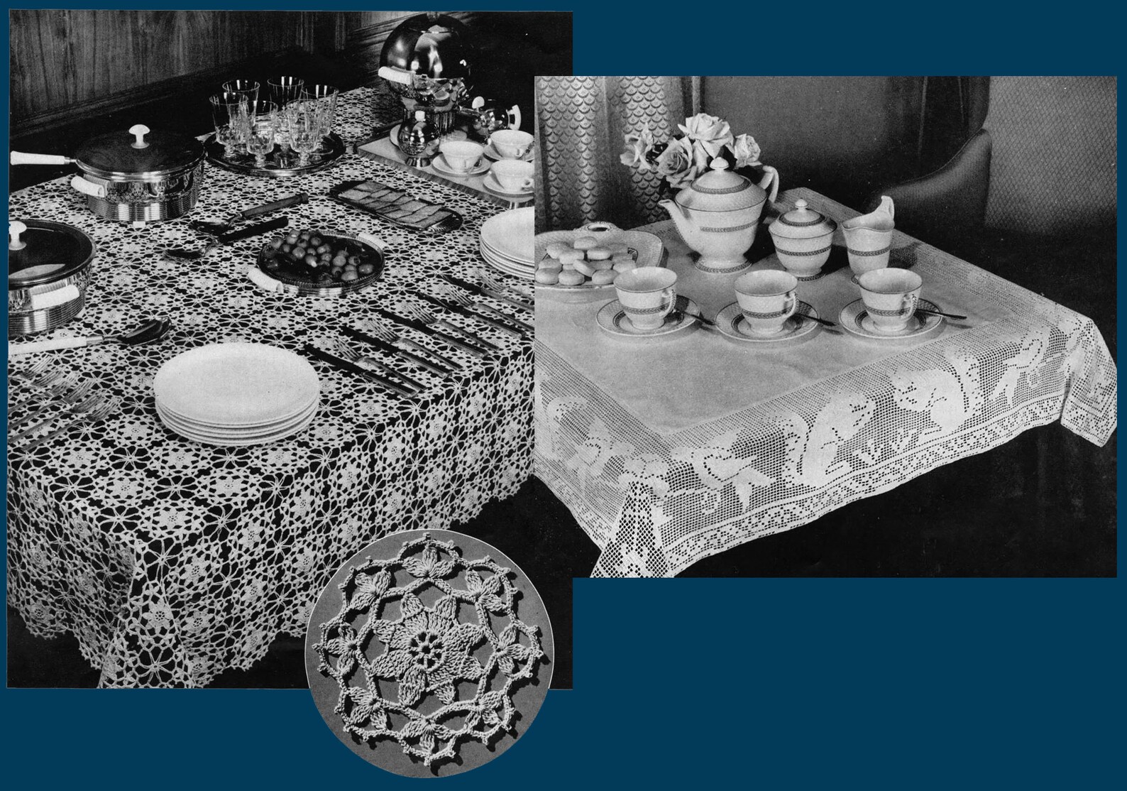 Tips on Tables, Patterns From the 1940's - Spool Cotton #167 C.1941 ...