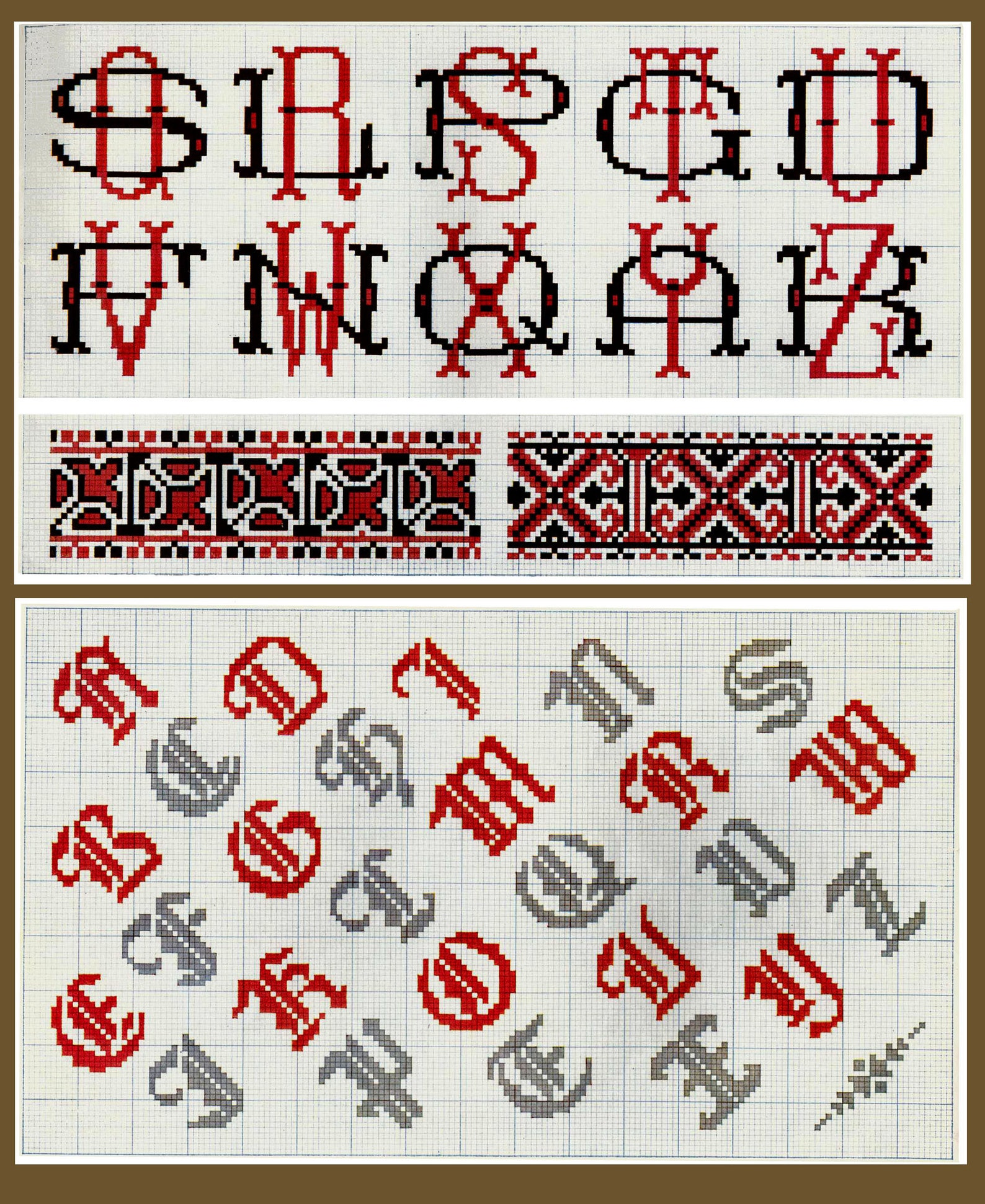 DMC Marking Stitch 3 C.1920 Color Charts and Alphabets Used - Etsy