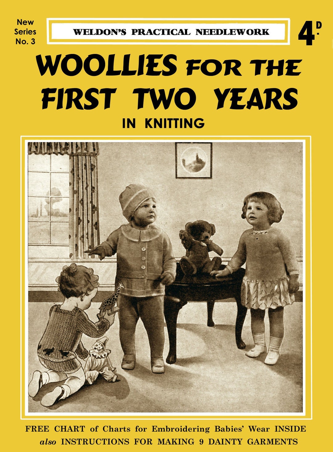 Weldon's 4D #3 C.1927 Retro Vintage Knitting Patterns for Infants and ...