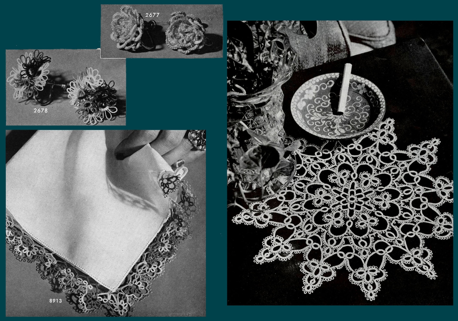 Vintage Lace Tatting Patterns Spool Cotton 207 C.1944 PDF - Etsy