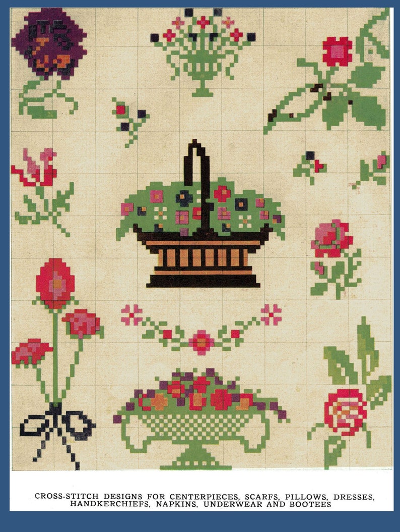 Richardson's 5 C.1916 Vintage Patterns Cross Stitch Book | Etsy