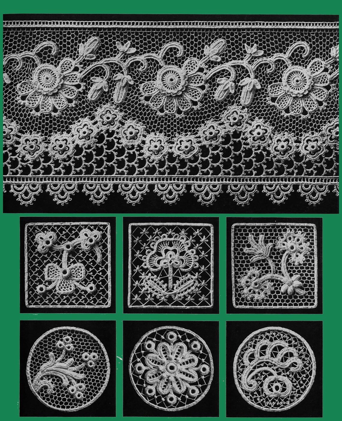 DMC Irish Crochet Book C.1920 Beautiful Patterns for Irish - Etsy