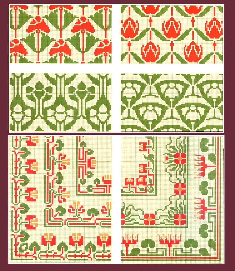 DMC Cross Stitch 2 C.1920 Color Charts and Alphabets Used - Etsy