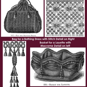 Sylvia's Macrame Lace C.1860 (PDF - Ebook - Digital Download) Victorian ...