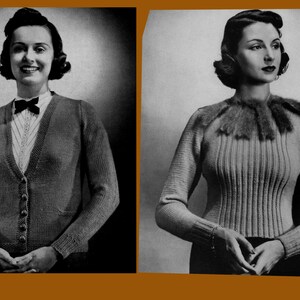 Vintage Knitting & Crochet Patterns for Women's Sweaters - Spool Cotton ...