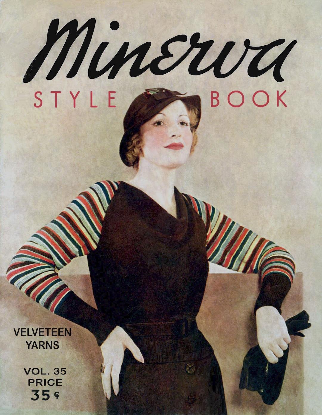 Minerva #35 C. 1934 - Vintage Knitting Patterns for Women's Fashions in ...