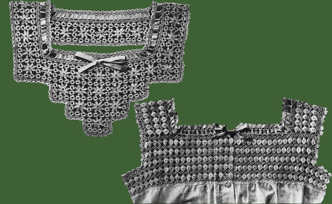 Vintage Princess Crochet Lace Yoke Patterns: 1915 E-book (PDF Download ...
