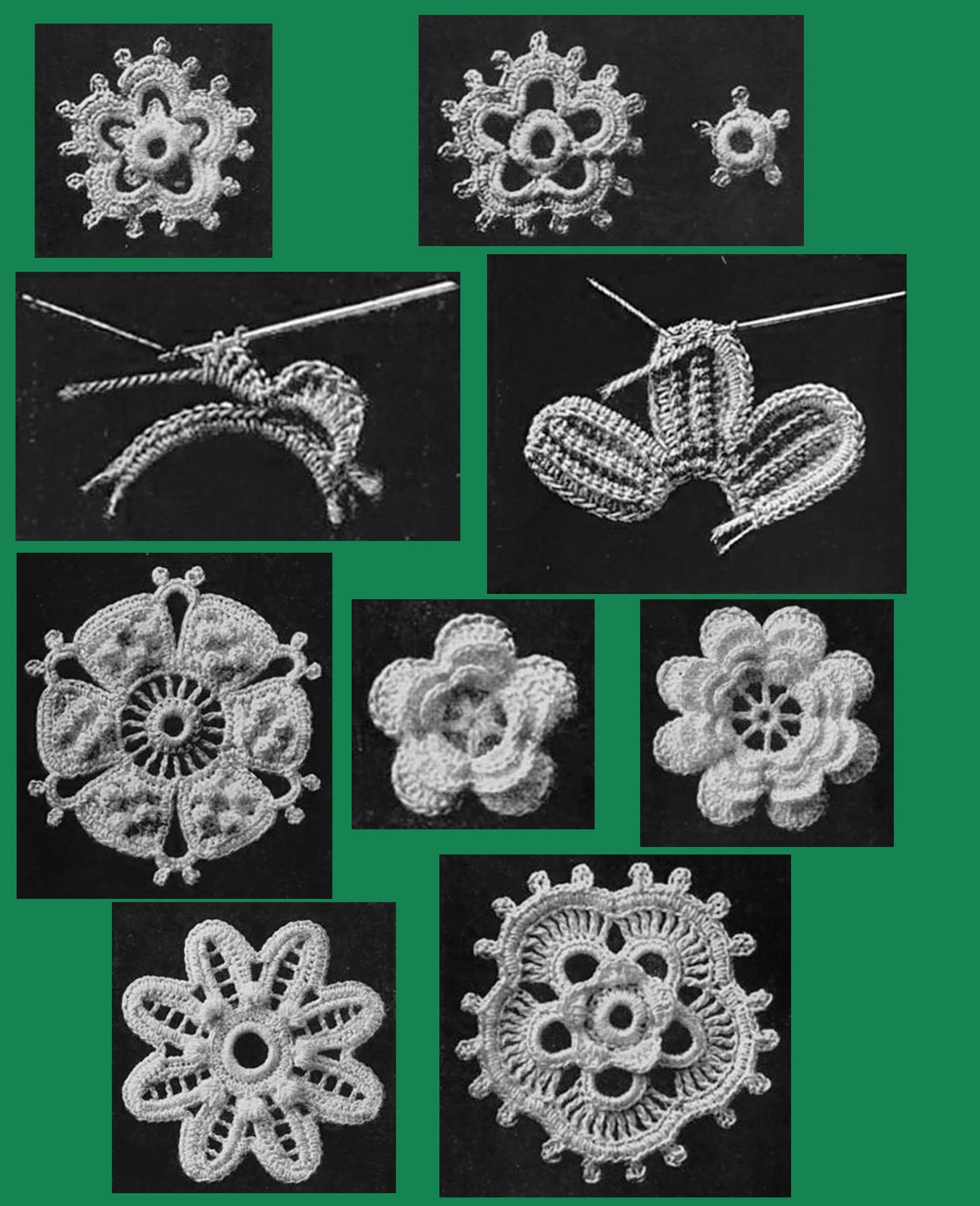 DMC Irish Crochet Book C.1920 Beautiful Patterns for Irish - Etsy