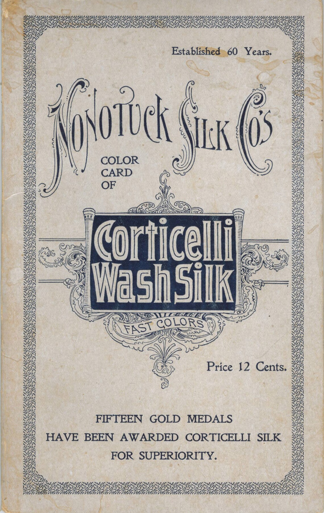 Vintage Yarn Sample Book Nonotuck Corticelli Wash Silk PDF - Etsy