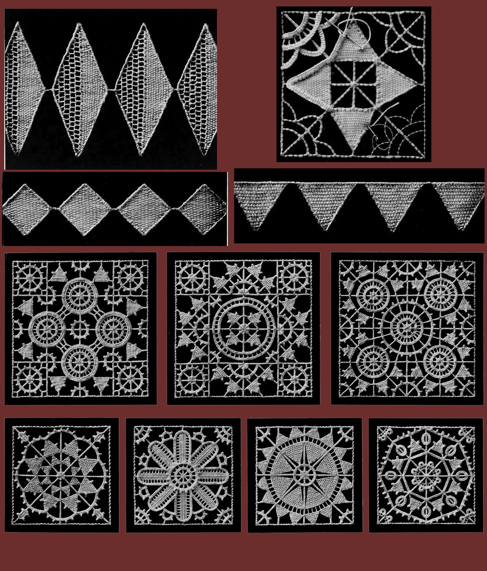 DMC Needle Made Laces C.1910 Turn of the Century Patterns to - Etsy