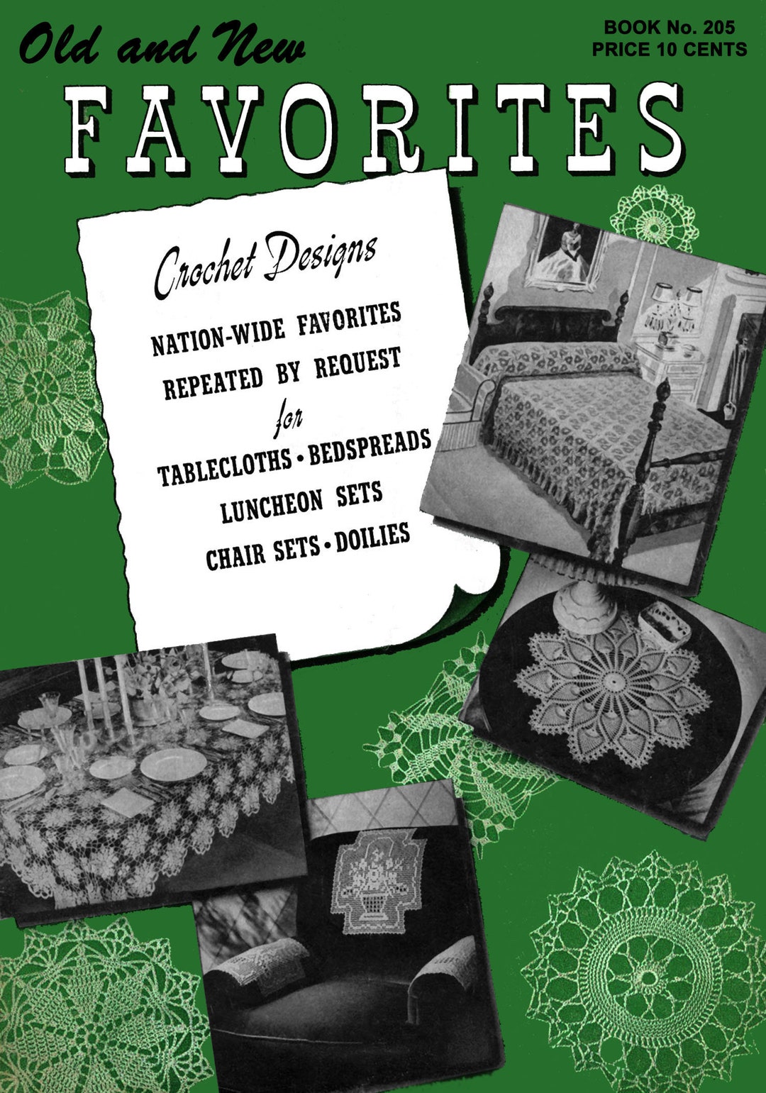 Spool Cotton #205 C.1944 Retro 1940s Vintage Crochet Patterns ...
