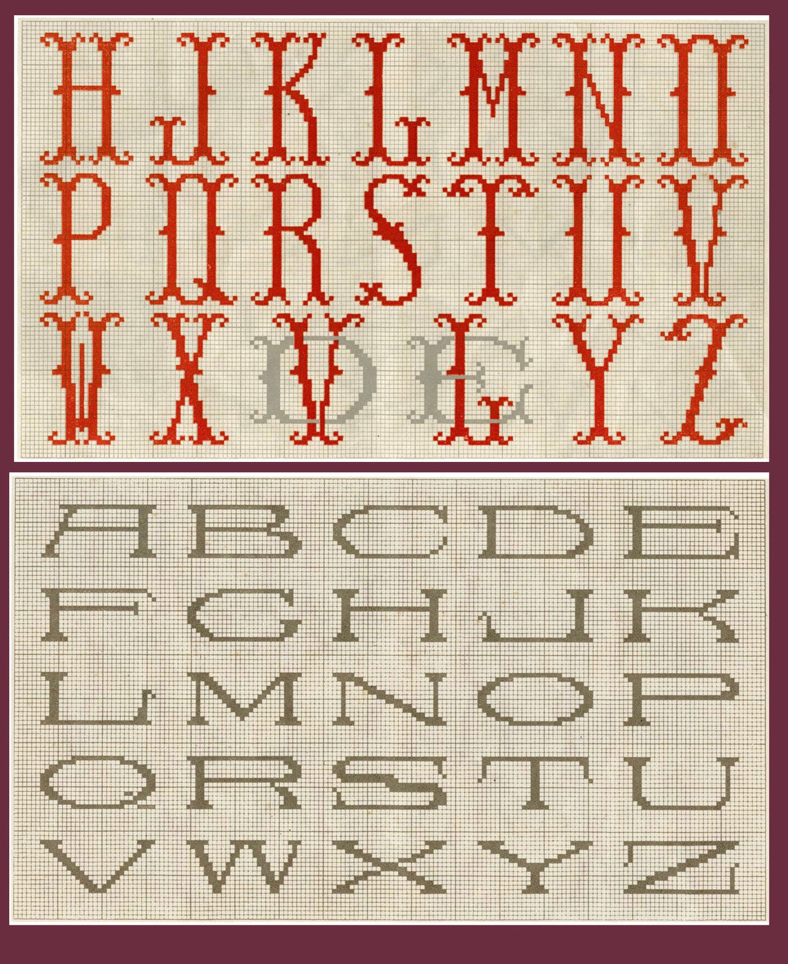 DMC Marking Stitch 1 C.1920 Color Charts and Alphabets Used - Etsy