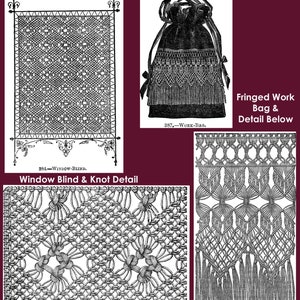 Sylvia's Macrame Lace C.1860 (PDF - Ebook - Digital Download) Victorian ...