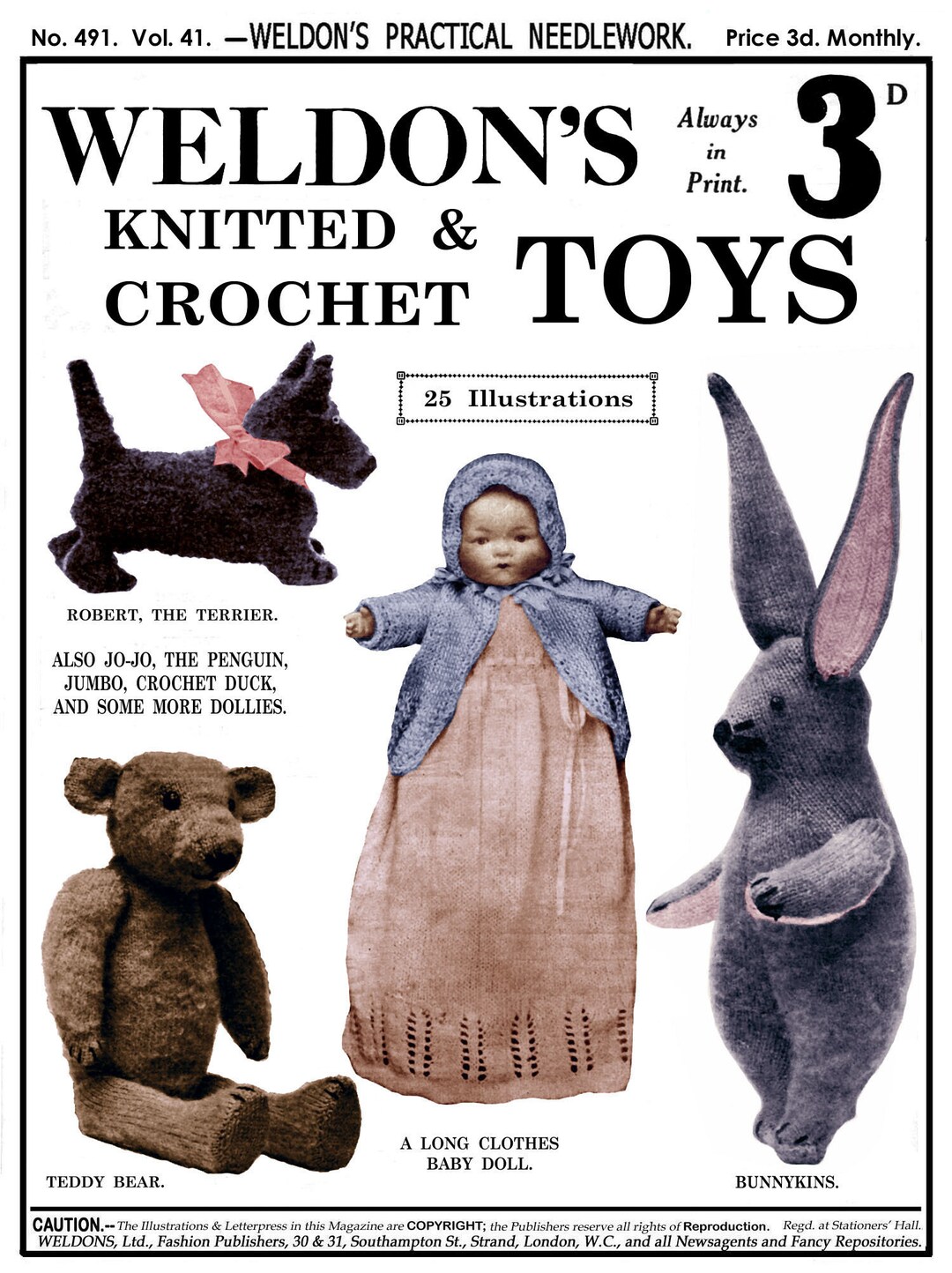 Weldon's 2D #491 C.1925 - Practical Knitting & Crochet Patterns for ...