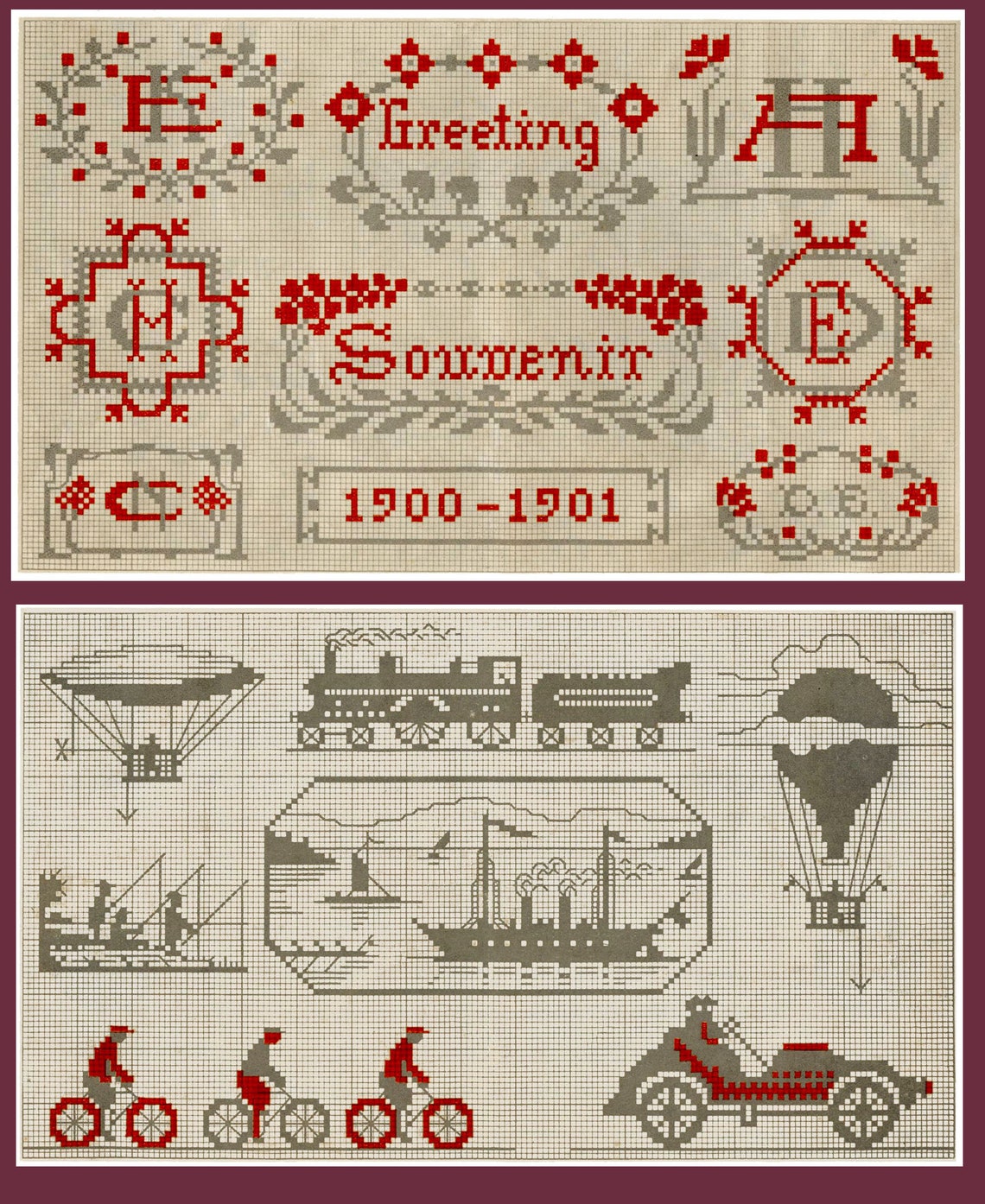 DMC Marking Stitch 1 C.1920 Color Charts and Alphabets Used - Etsy Canada