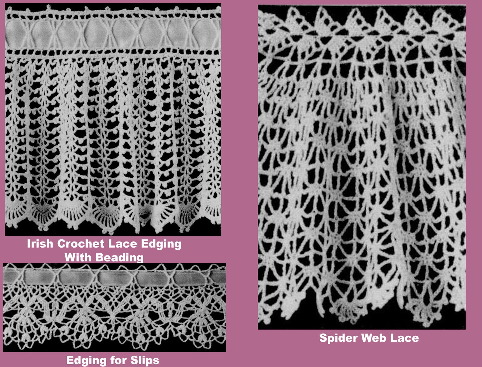 Crocheted Heirloom Bridal Lace Pattern C.1949 Exquisite - Etsy