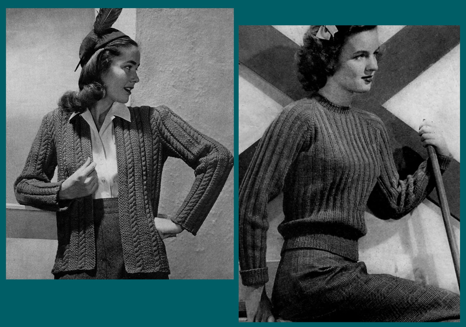 Authentic 1940's era Knitting Patterns for Women's | Etsy
