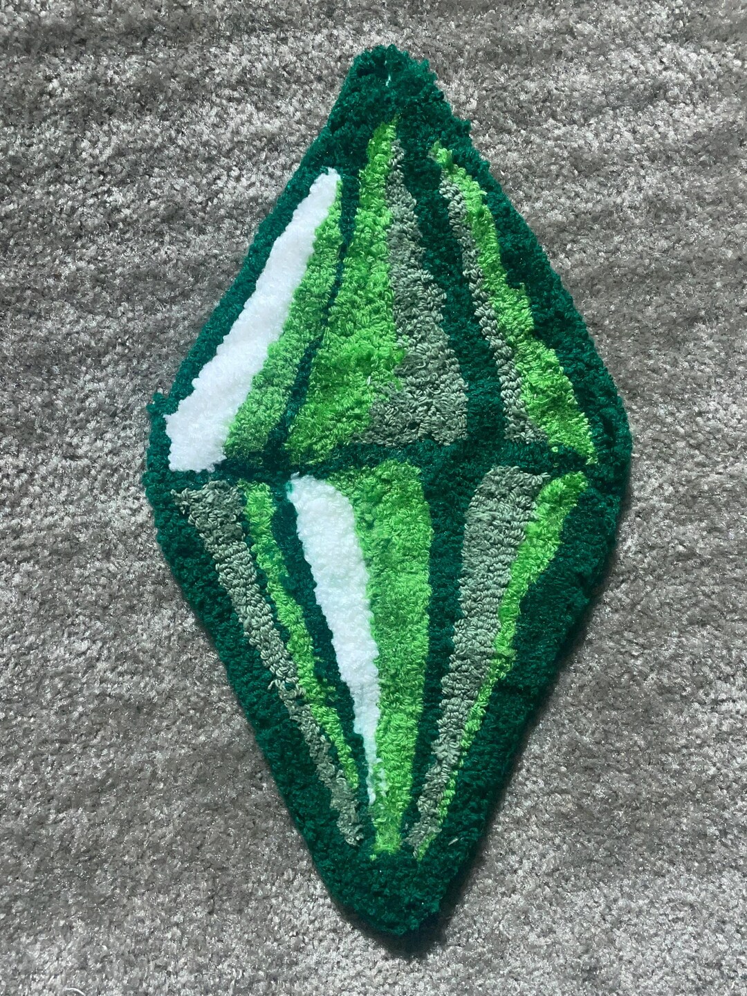 Sims Green Plumbob and Gem Rug - Etsy