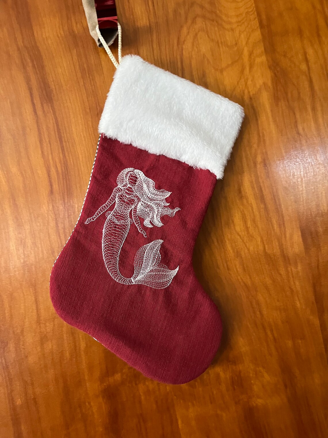 Christmas Stocking: Lineart Mermaid - Etsy