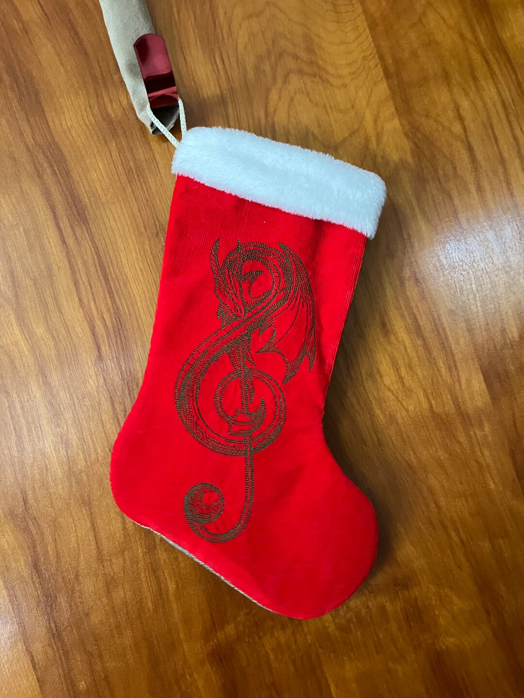 Christmas Stocking: Treble Clef Dragon - Etsy
