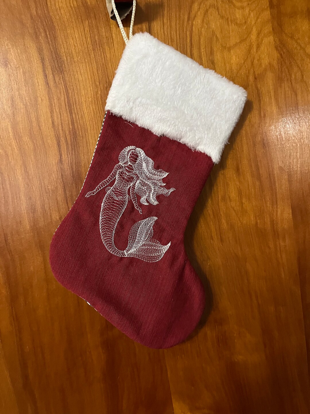 Christmas Stocking: Lineart Mermaid - Etsy