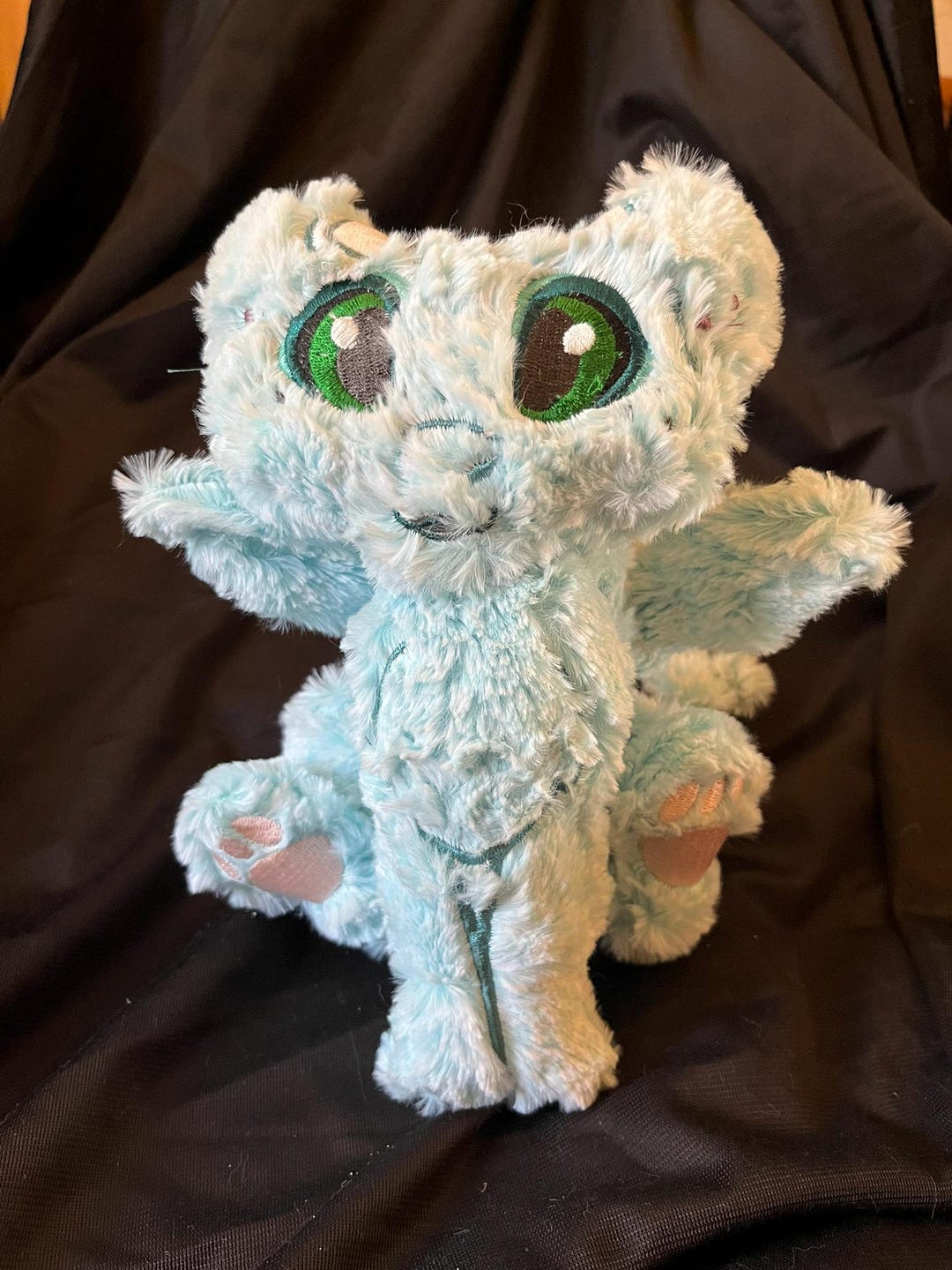 Cute Medium-large Fuzzy Dragon Plush Stuffie - Etsy
