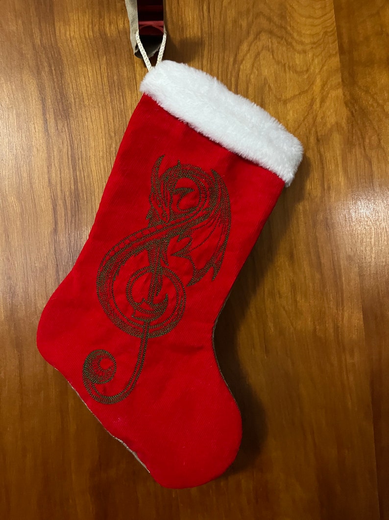 Christmas Stocking: Treble Clef Dragon - Etsy