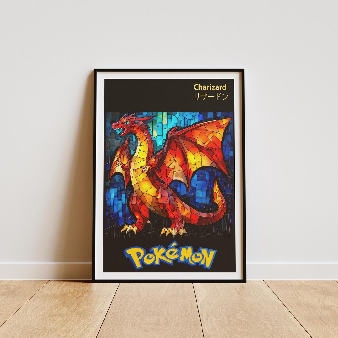 Pokemon Poster Charizard, Gaming Room Poster, Gaming Wall Poster ...
