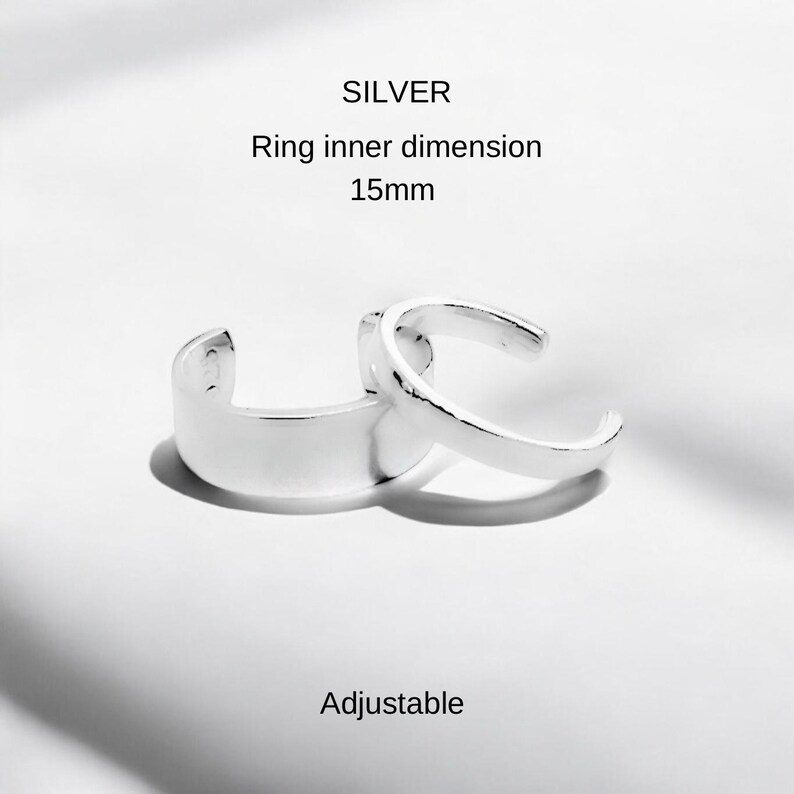 Angular Design Sterling Silver Adjustable Toe Ring Set: Minimalist ...