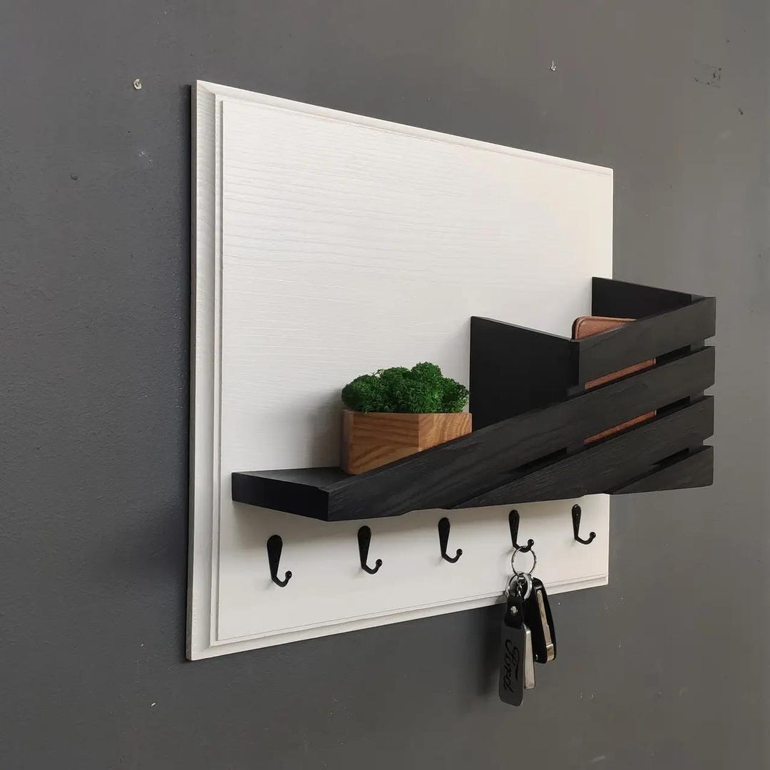 Key Holder With Shelf: Stylish and Functional Organizer for Keys, Mail ...