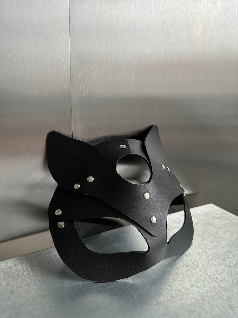 Cat Mask for Women Men, Sexy Leather Catwoman Mask, Cosplay Costume ...