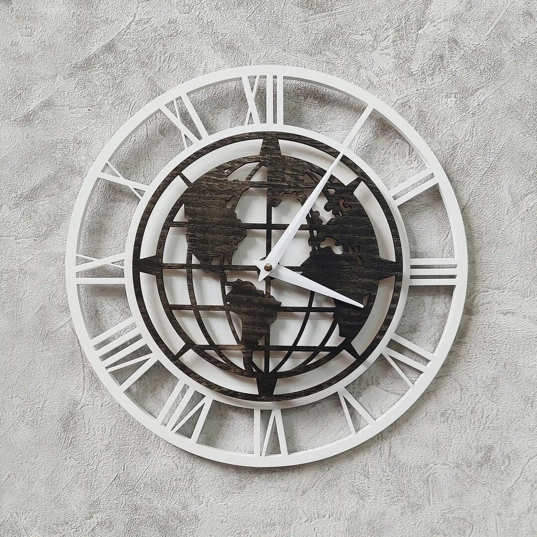 Wall Clock With a World Map: A Stylish and Functional Timepiece ...