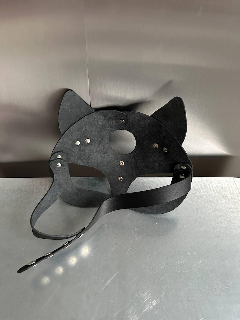 Cat Mask for Women Men, Sexy Leather Catwoman Mask, Cosplay Costume ...