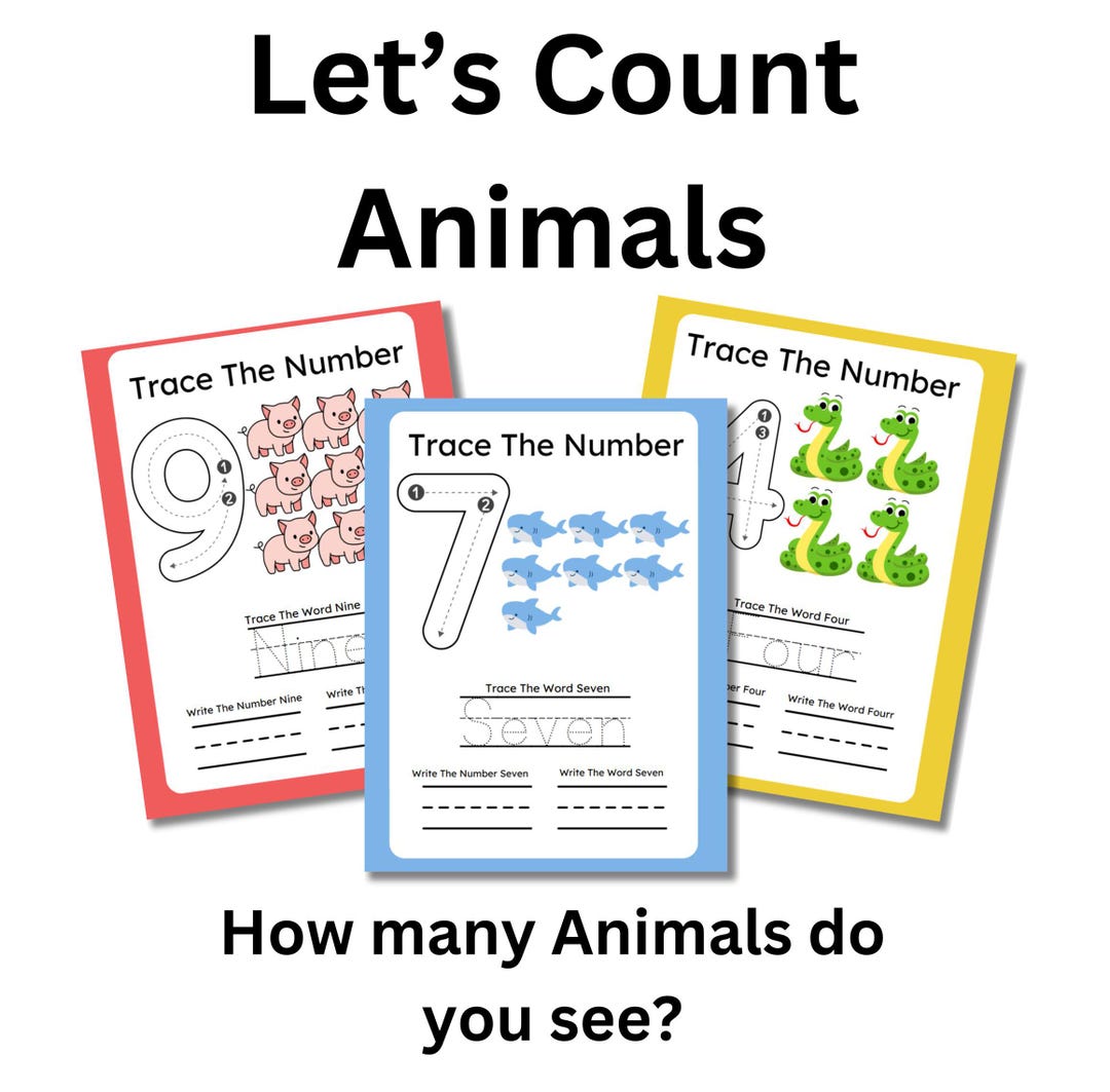 Preschool Counting, Numbers 1-10, Beginning Math, Counting, Tracing ...