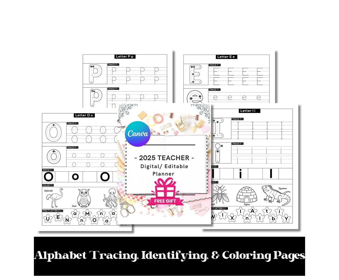 Preschool Pre-k + Kindergarten Alphabet Tracing | 26 Pages | Printable ...