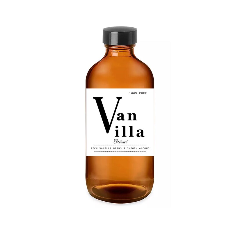 Vanilla Extract Bottle Labels | Printable DIY Gift Tags (instant ...