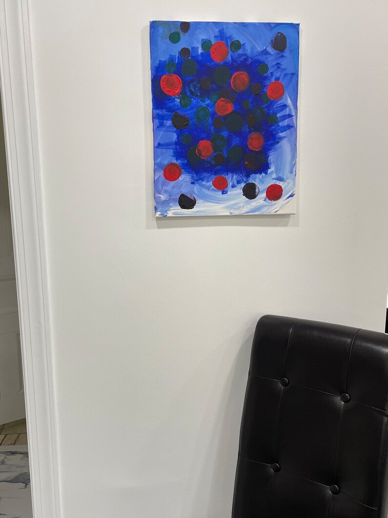 Polky Dottie’ is an Artistic Abstract One of a Kind - Bright Fun ...