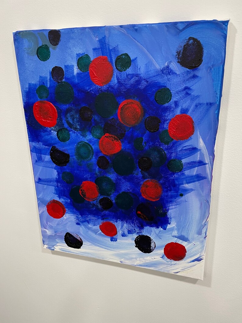 Polky Dottie’ is an Artistic Abstract One of a Kind - Bright Fun ...