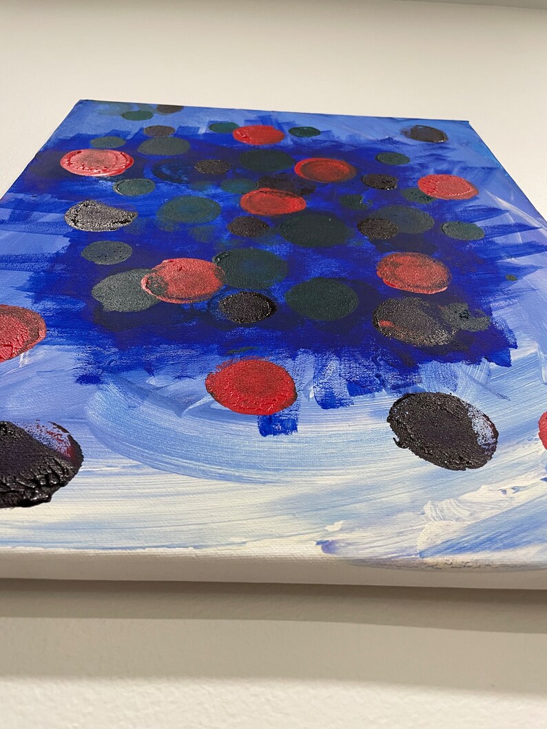 Polky Dottie is an Artistic Abstract One of a Kind Bright - Etsy