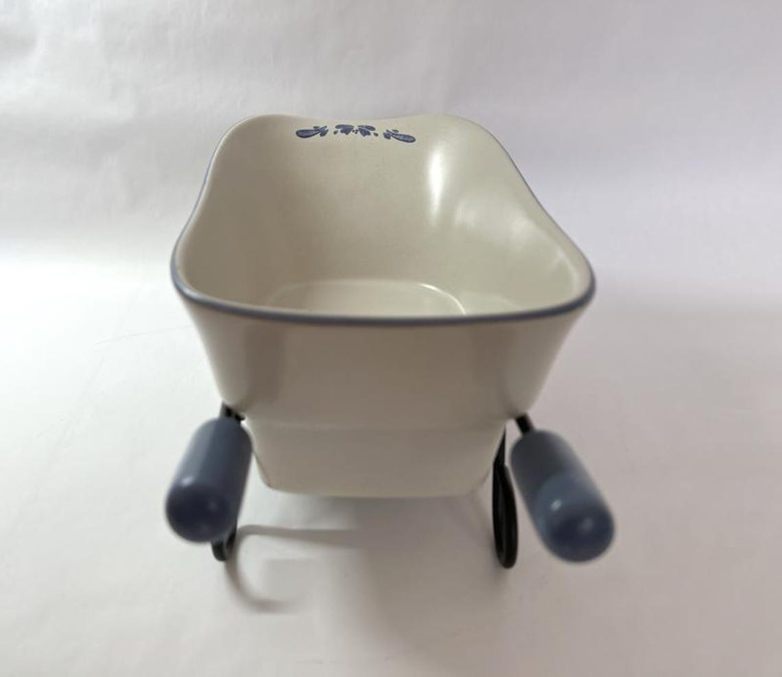 Vintage Ceramic Wheelbarrow Container - Hand-painted Floral Design ...