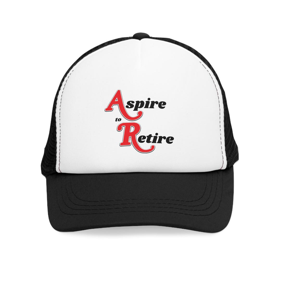 Aspire to Retire Mesh Cap, Retirement Gift for Men Women, Funny ...