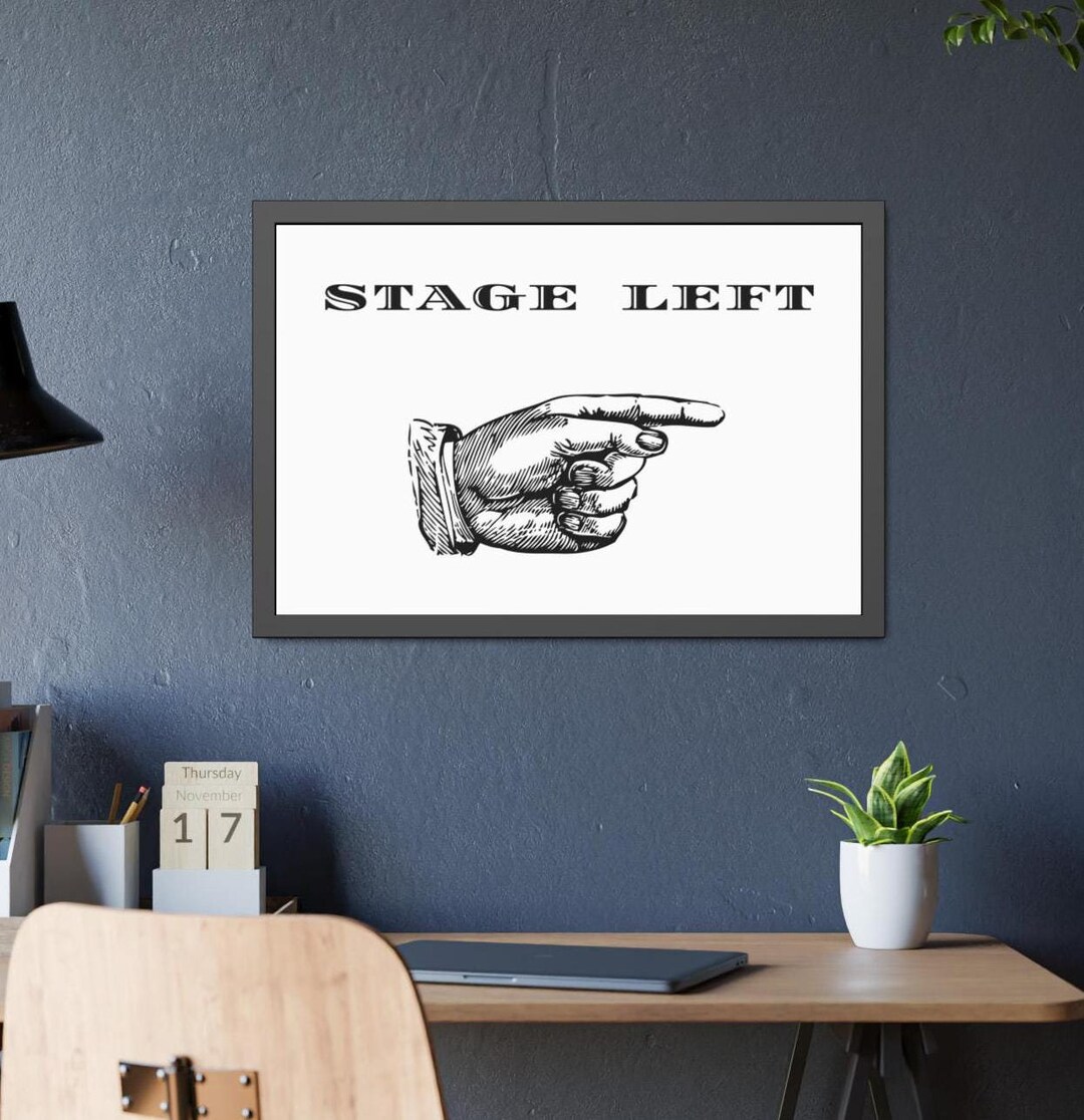 Framed Wall Art for Theater Lovers, Poster Play Backstage Signs ...