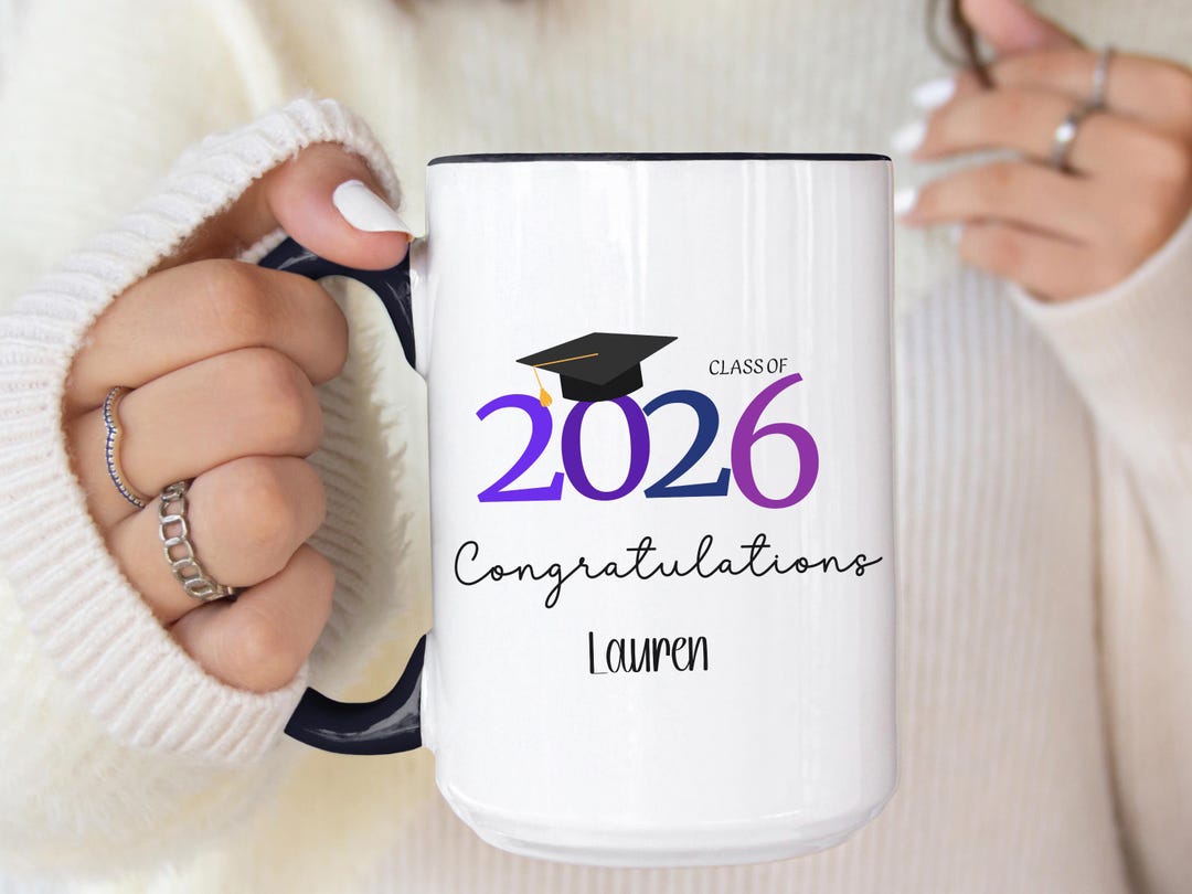 Graduation Celebration Mug, College Graduation Gift, Masters Graduate ...